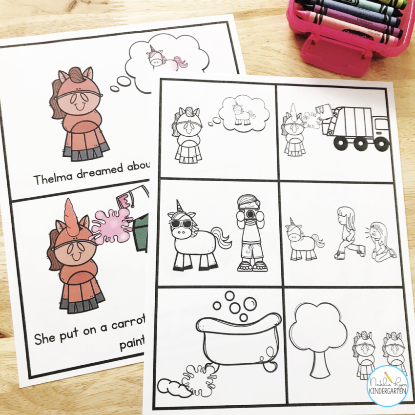Free Thelma the Unicorn Activities for Kindergarten