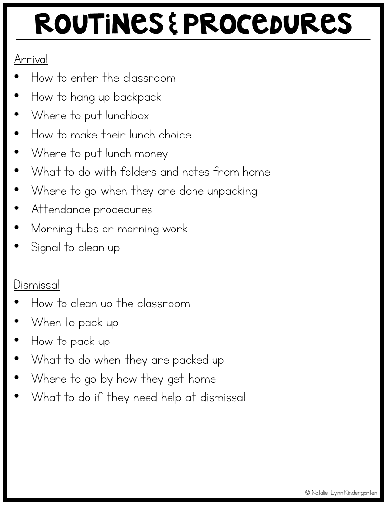 Kindergarten Classroom Routines and Procedures You MUST Teach
