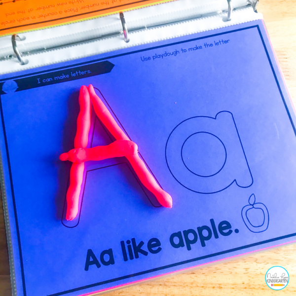 Math and Literacy Binder Centers for Kindergarten