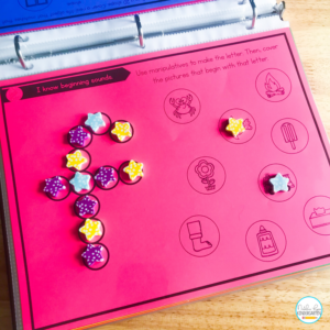 Math and Literacy Binder Centers for Kindergarten