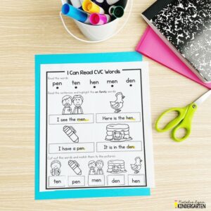 How To Build CVC Word Fluency with Reading Fluency Worksheets