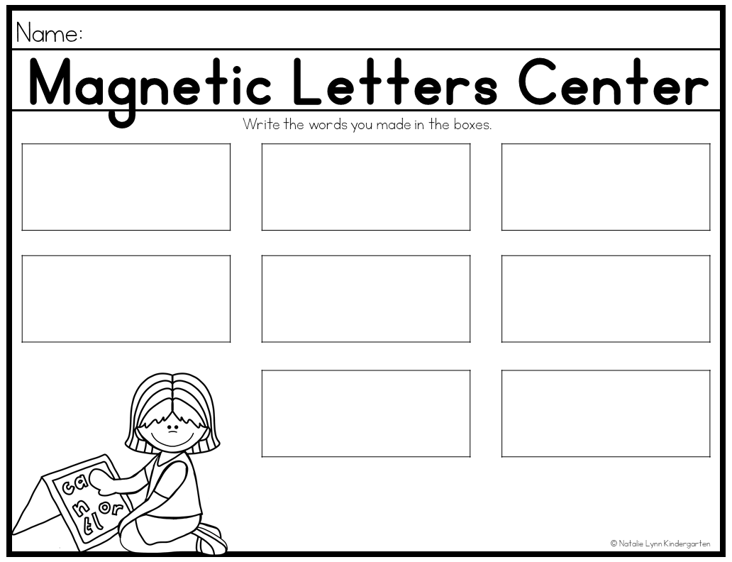 How To Use Your Magnet Letters Center in Kindergarten - Natalie Lynn ...