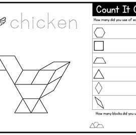 Pattern Block Mats Farm Animals - Natalie Lynn Kindergarten