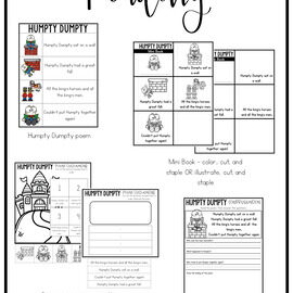 Humpty Dumpty Emergency Sub Plans - Natalie Lynn Kindergarten