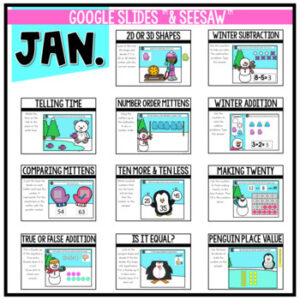 Digital 1st Grade Math & Literacy Centers Bundle | Google Slides ...