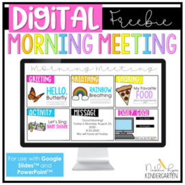 Digital Morning Meeting Slides FREEBIE - Natalie Lynn Kindergarten