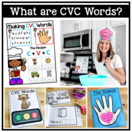 CVC Words and Short Vowels | Kindergarten Phonics Unit 3 - Natalie Lynn ...