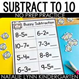 FREE Subtraction with Counters - Natalie Lynn Kindergarten