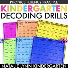 Phonics Decoding Drills for Kindergarten | Timed Reading Fluency ...