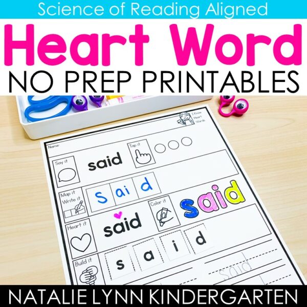 Word Mapping Worksheets BUNDLE | Phonics and Heart Words