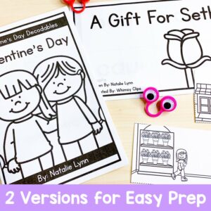 Valentine Decodable Readers | CVC Digraphs Beginning Blends CVCe Words