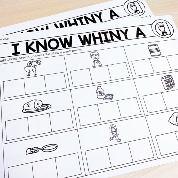 Meet Whiny A [Free Phonics Craft + Printables]