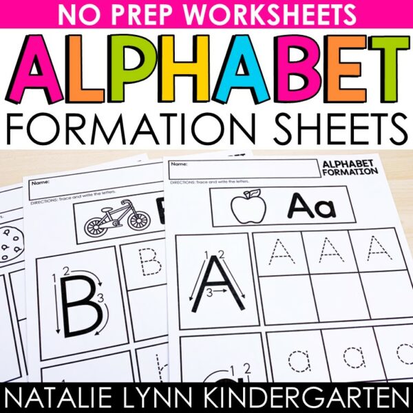 Alphabet Letter Formation Handwriting Worksheets Science of Reading SOR