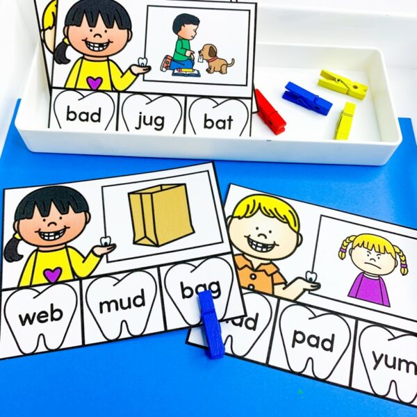 6 Free Dental Health Themed Science of Reading Literacy Centers