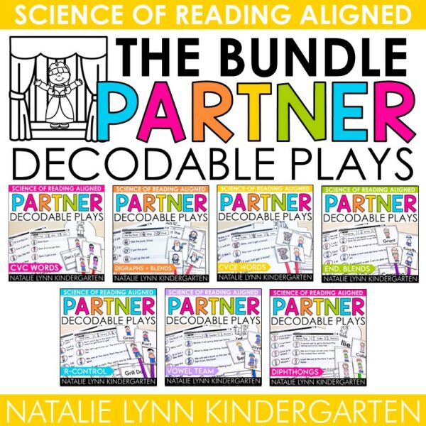 CVC Words Decodable Partner Plays Science of Reading SOR Aligned