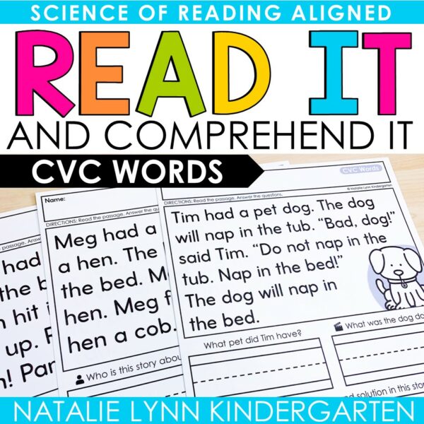Science of Reading Bundle SOR Read + Comprehend Decodable Passages