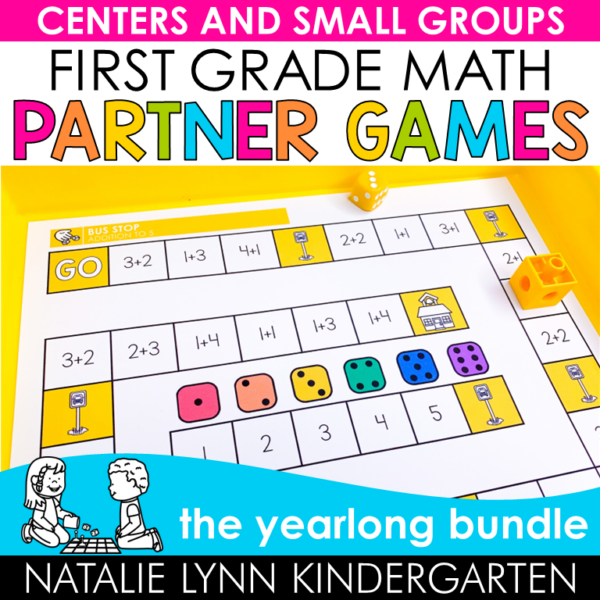 March First Grade Math Partner Games Spring 1st Grade Math Centers ...