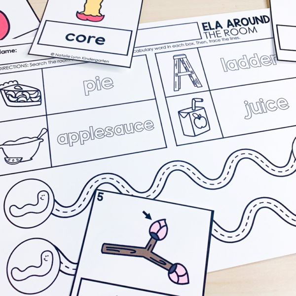 September Write the Room Kindergarten Literacy Centers