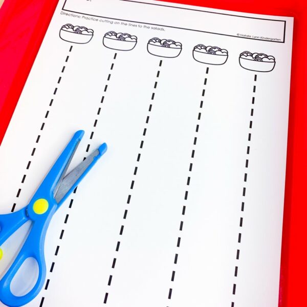 Scissor Salad Cutting Practice Activity