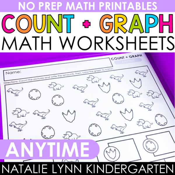 Count and Graph Kindergarten Graphing Math Worksheets THE BUNDLE ...