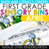First Grade Sensory Bins 1st Grade Math and Literacy Bundle