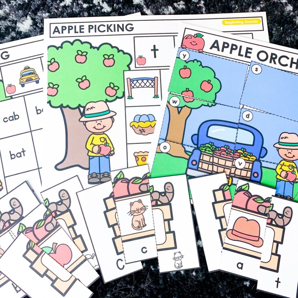 Apple Literacy Centers - Natalie Lynn Kindergarten