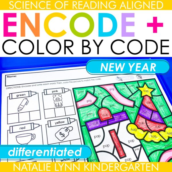Encode and Color by Code Phonics Worksheets BUNDLE Science of Reading ...
