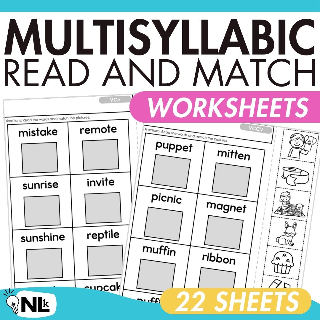 Multisyllabic Words Worksheets