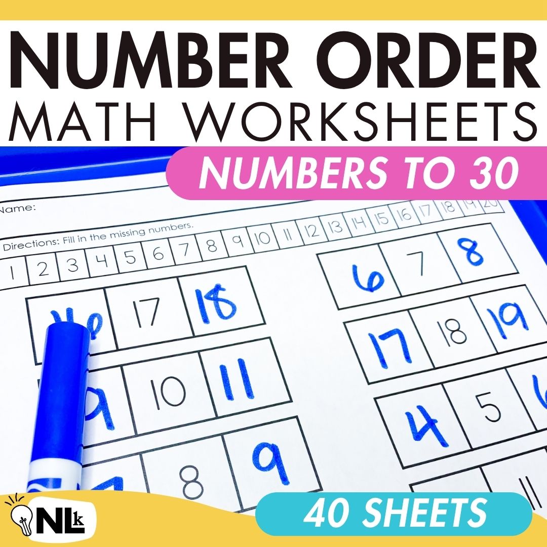 Numbers to 10 & 20 Number Order Counting On Back Before and After ...