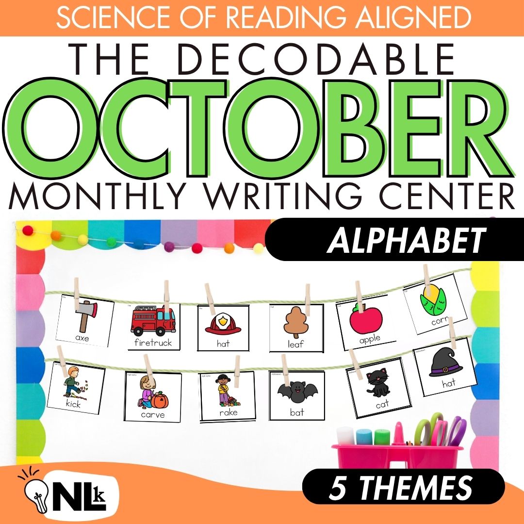 October Alphabet Writing Center for Preschool Pre-K Kindergarten ...