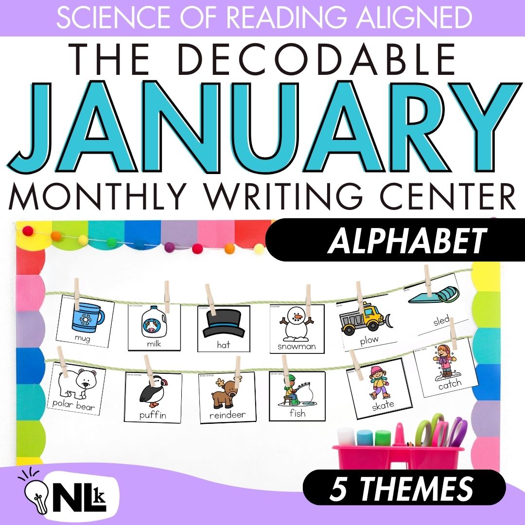 January Alphabet Writing Center for Preschool Pre-K Kindergarten ...