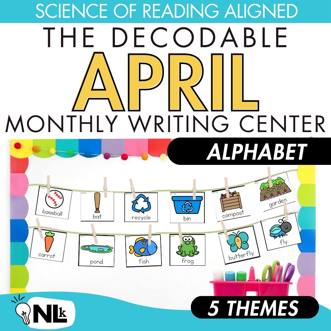 April Alphabet Writing Center for Preschool Pre-K Kindergarten Phonics ...